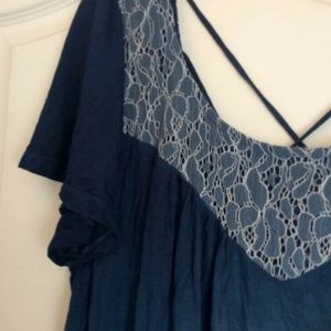 ONE WORLD | Tops | One World Asymmetric Red White Blue Tunic Blouse ...